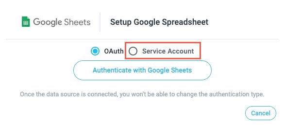 Set Up and Connect a Google Service Account