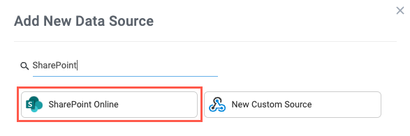 Connect a SharePoint Data Source