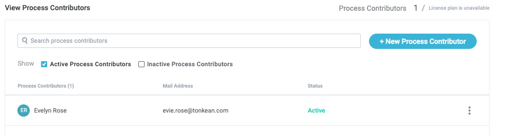 Manage Process Contributors