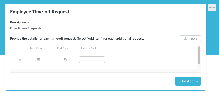 Collect Inner Items Forms