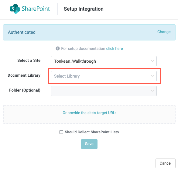Connect a SharePoint Data Source