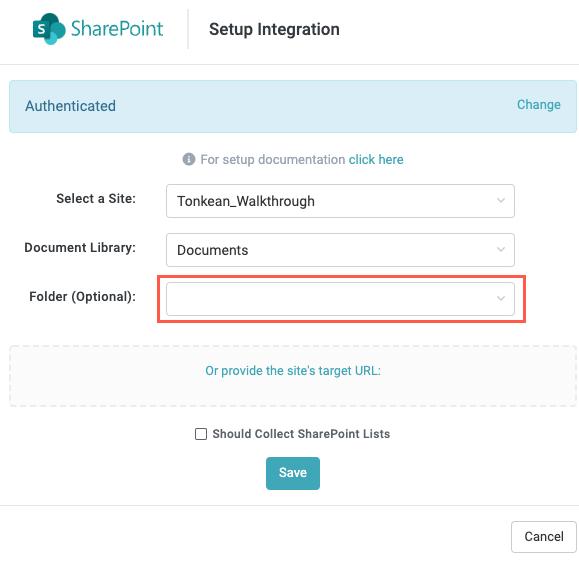 Connect a SharePoint Data Source