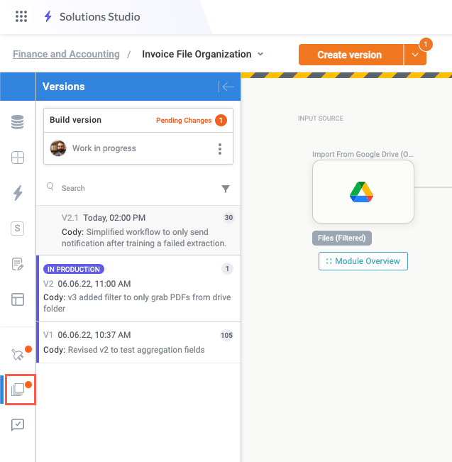 Create a Module Version