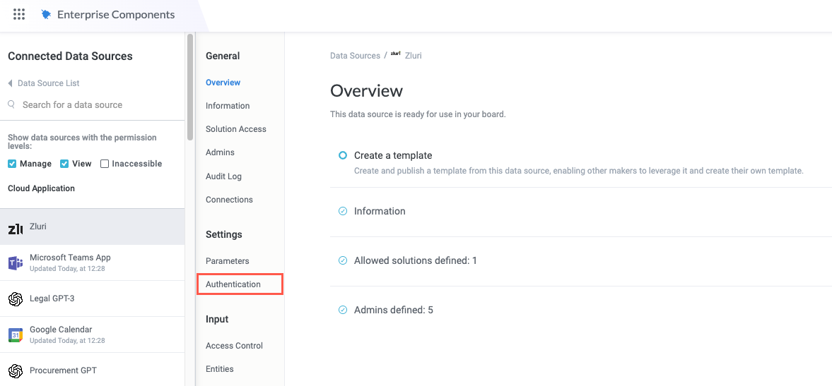 Configure Authentication