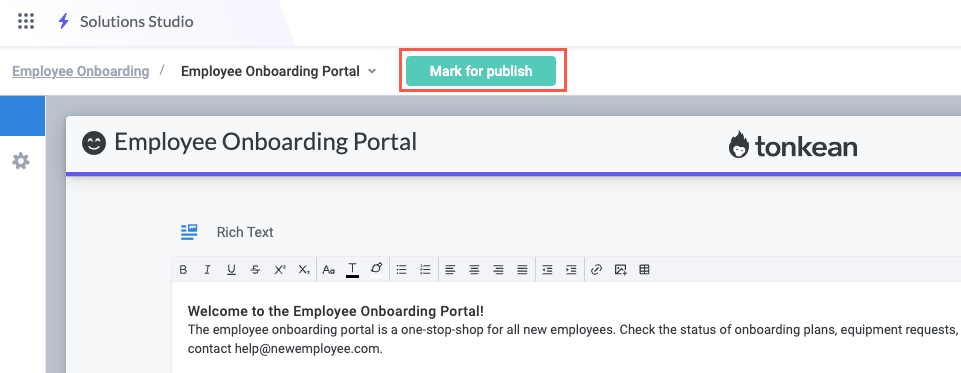 Publish a Workspace App