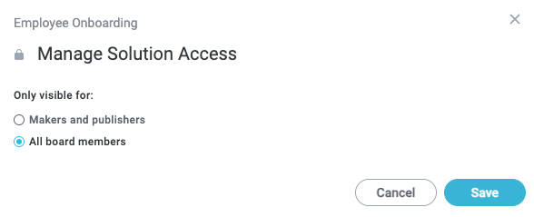Manage Solution Access